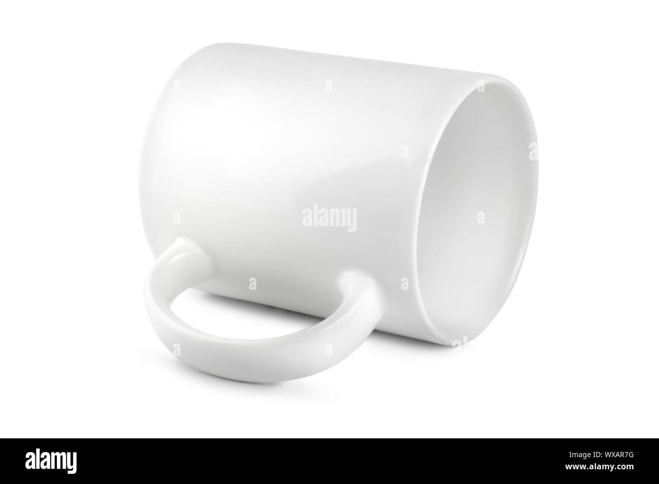 Cup white isolated on white background Stock Photo - Alamy