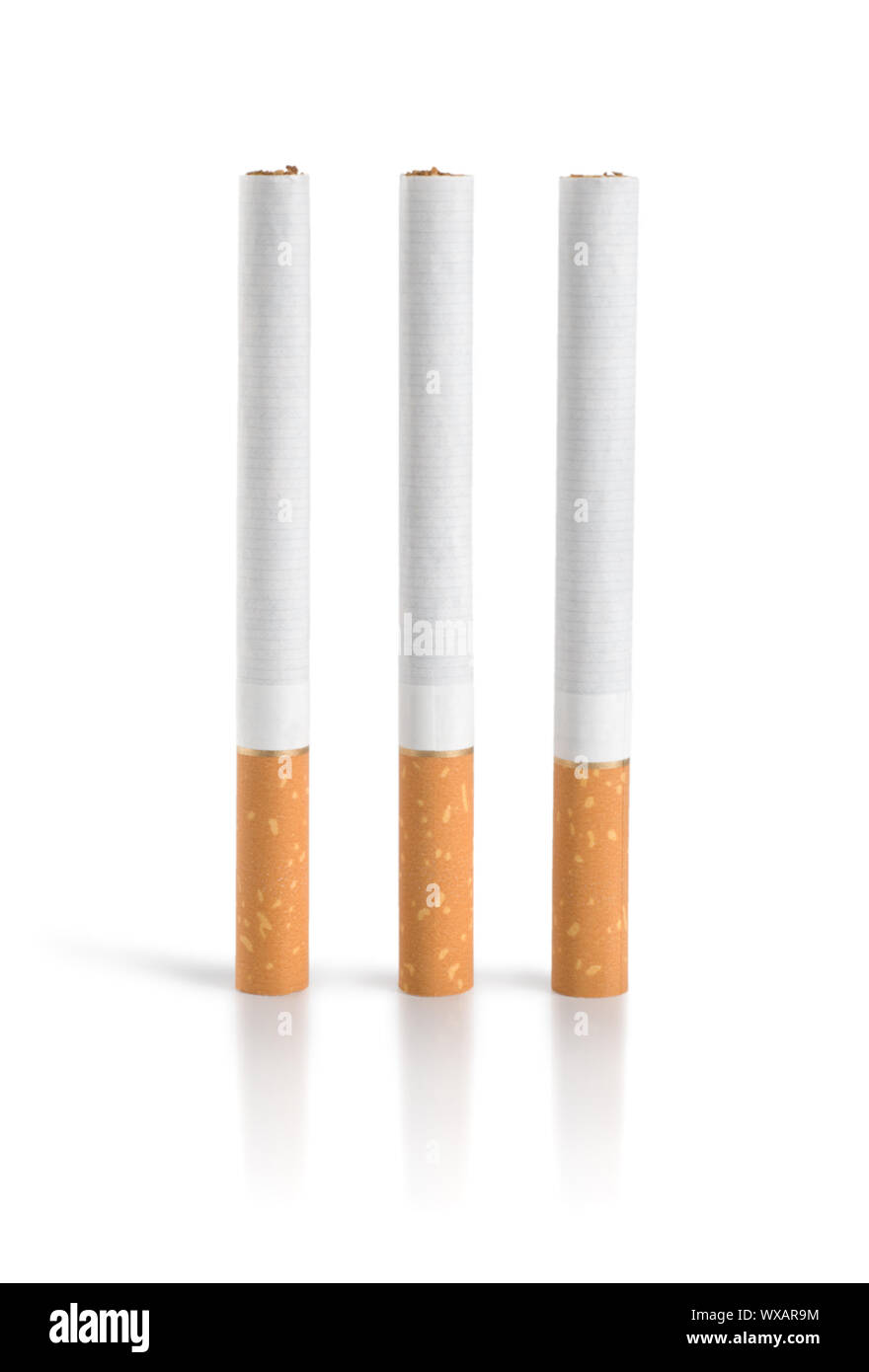 Three cigarettes Isolated on white background (Path Stock Photo - Alamy
