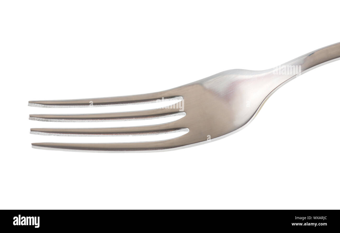 Stainless steel fork isolated on white background Stock Photo - Alamy