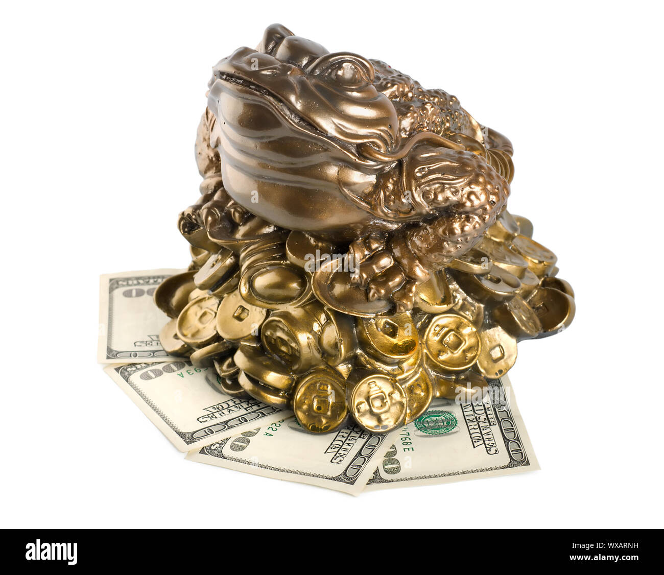 Moneybox frog isolated on a white background Stock Photo - Alamy