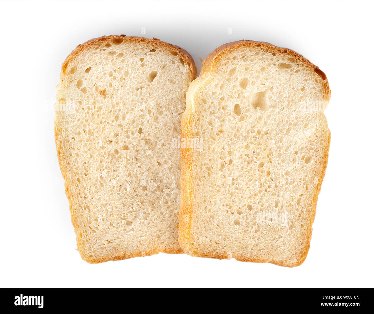 Slices of bread isolated on a white background Stock Photo - Alamy
