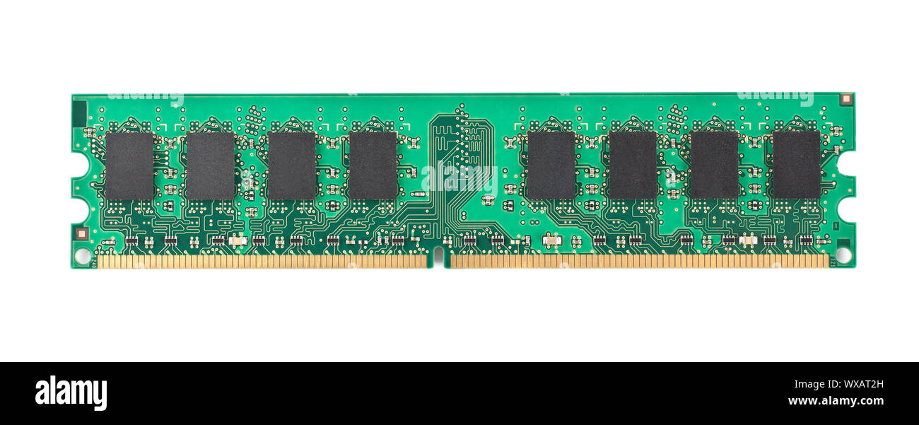 Computer memory chip isolated on white background Stock Photo - Alamy