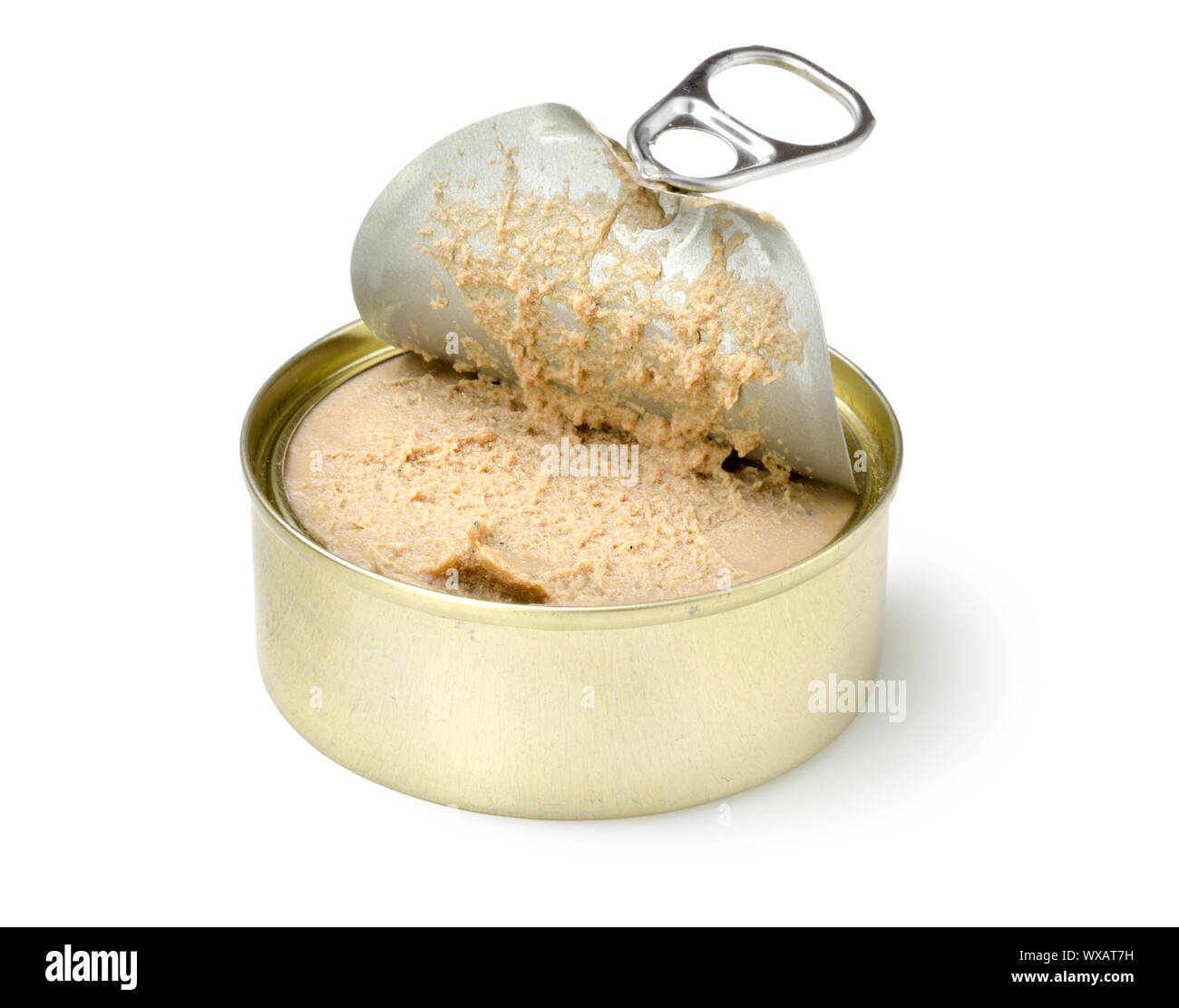 Canned pate isolated on a white background Stock Photo - Alamy