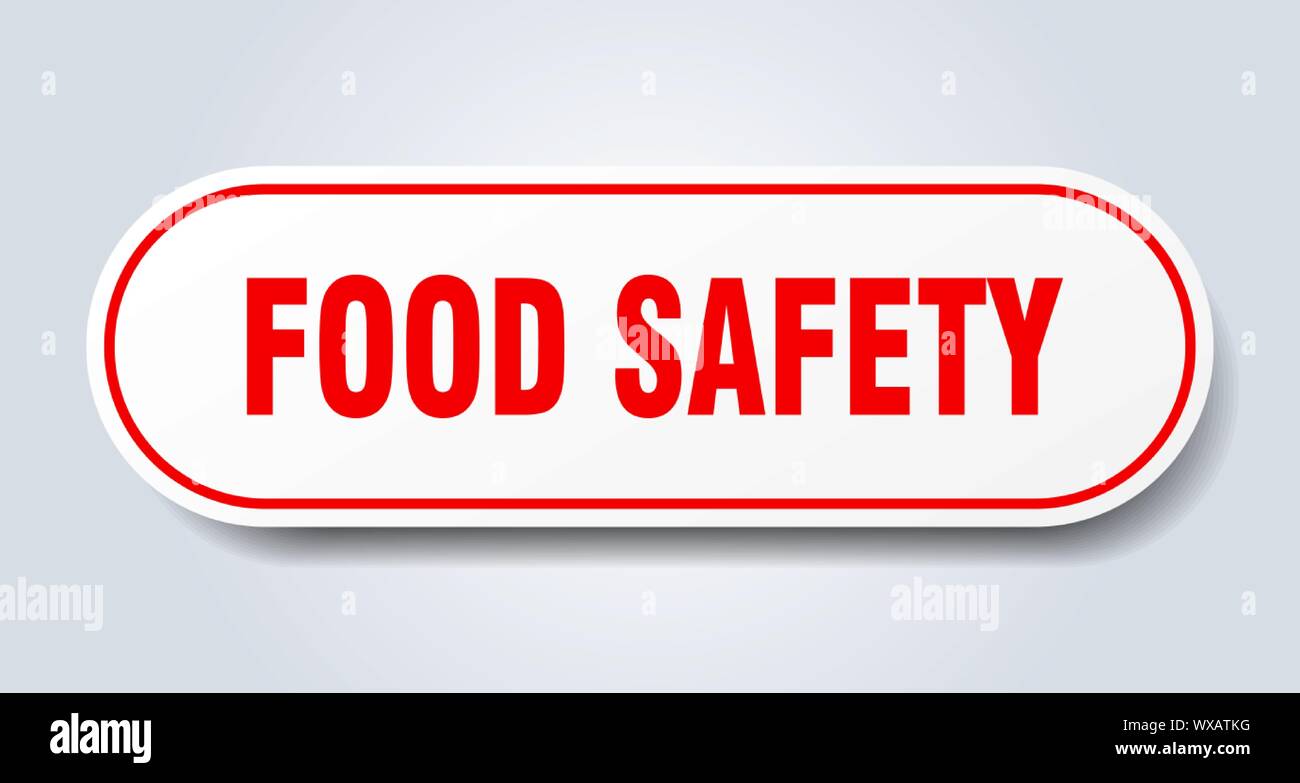 food safety sign. food safety rounded red sticker. food safety Stock ...