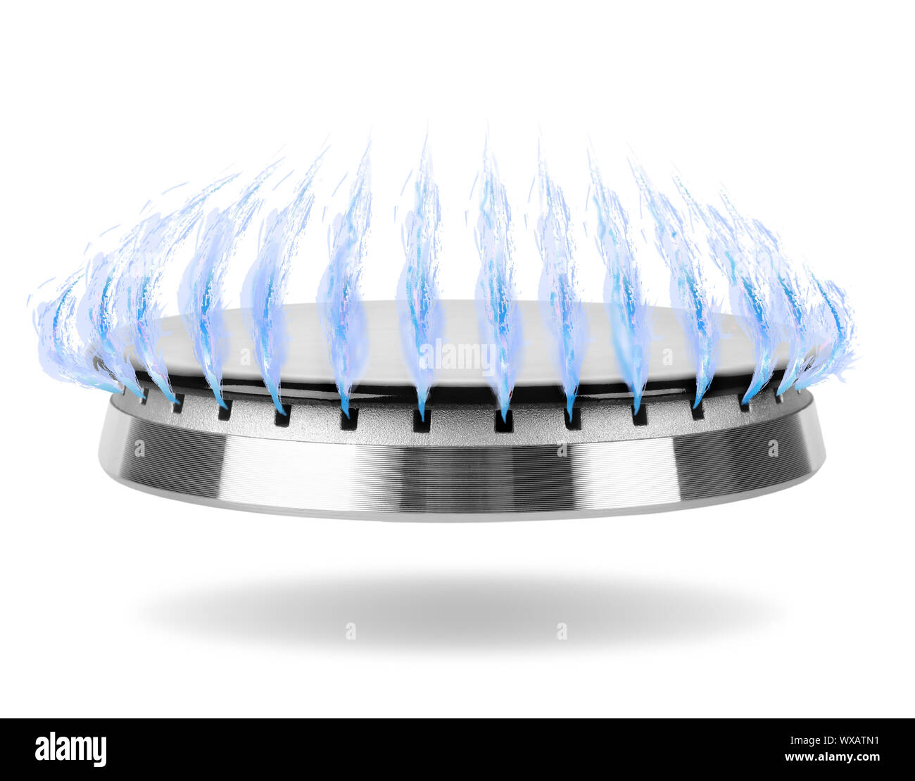 Stove gas burner isolated on a white background Stock Photo - Alamy