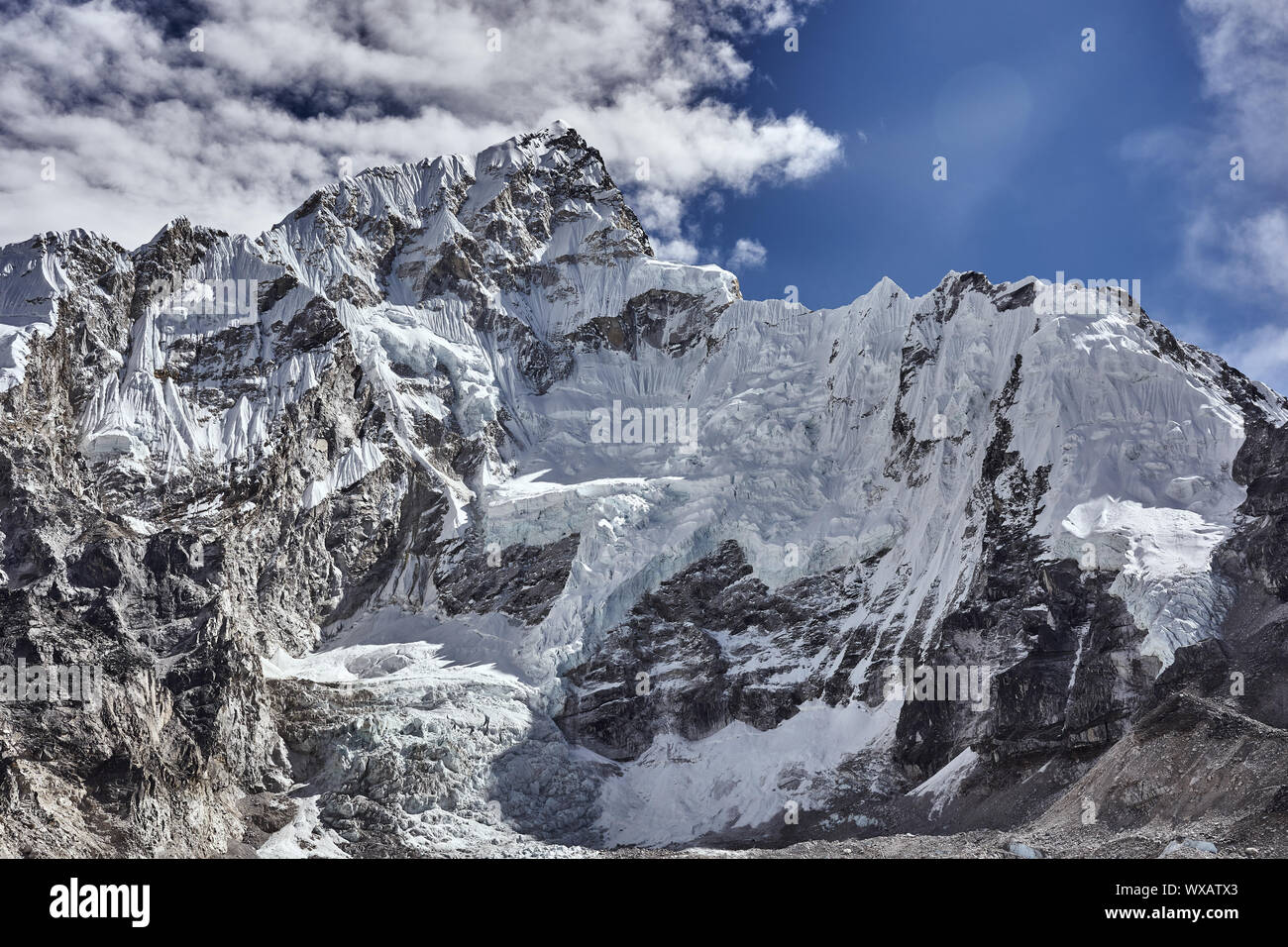 Mountain Nuptse in Nepal Stock Photo - Alamy