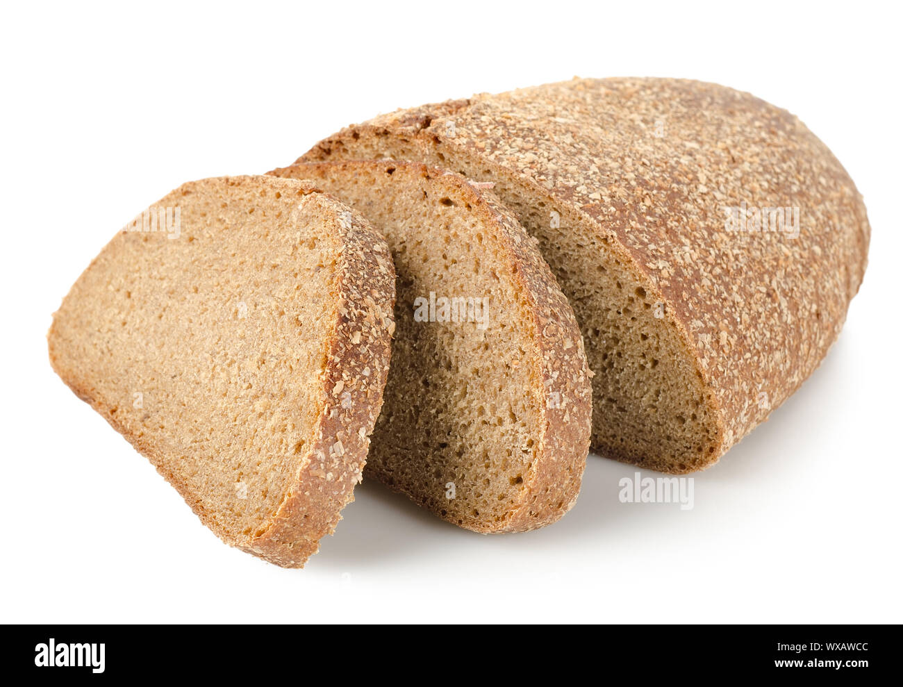 Rye bread isolated on a white background Stock Photo - Alamy