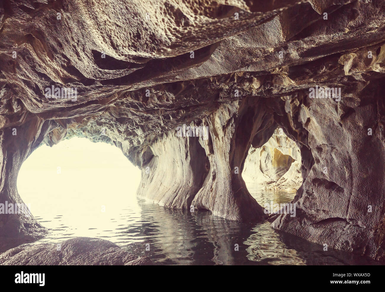 Marble caves chile boat hi-res stock photography and images - Alamy