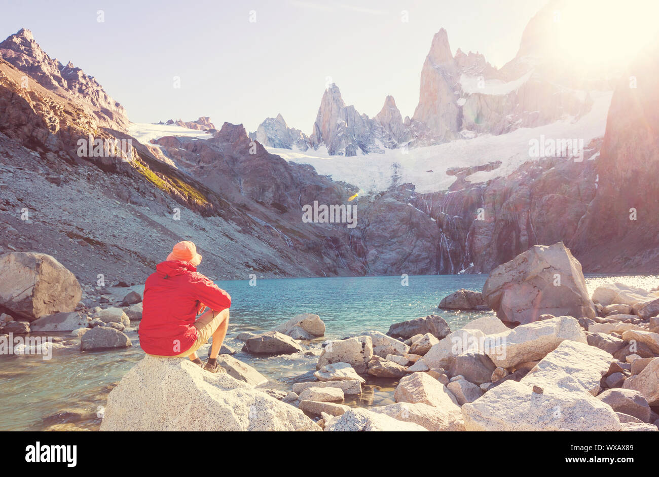 Hike in Patagonia Stock Photo - Alamy
