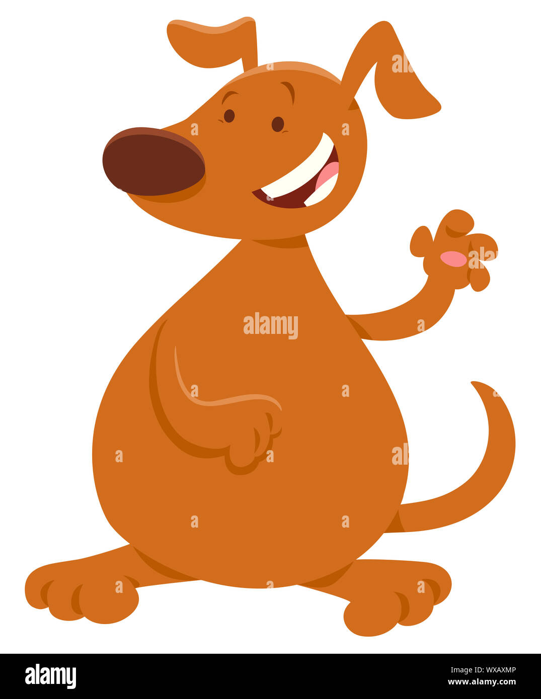brown dog or puppy cartoon character Stock Photo - Alamy