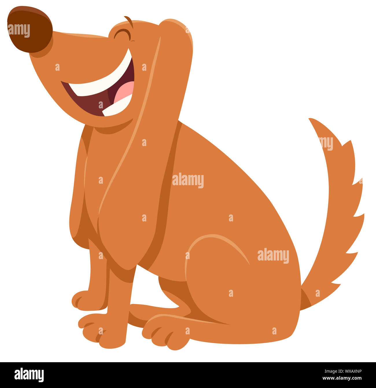happy brown dog cartoon character Stock Photo - Alamy