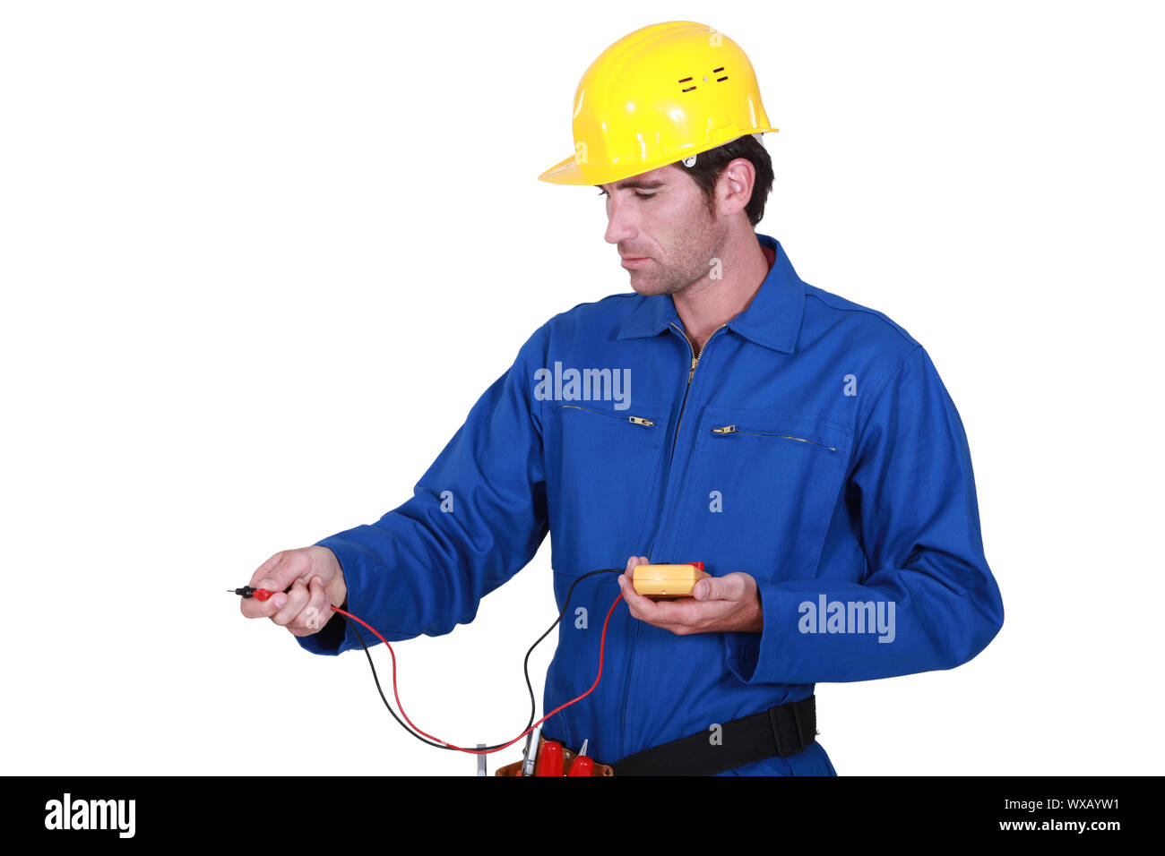 Taking electricity meter reading hi-res stock photography and images ...