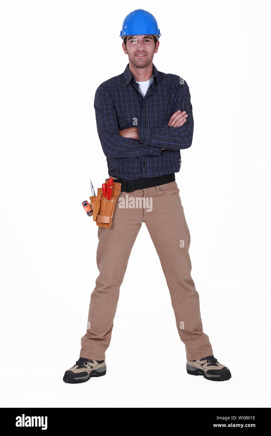 Portrait of a proud tradesman Stock Photo - Alamy