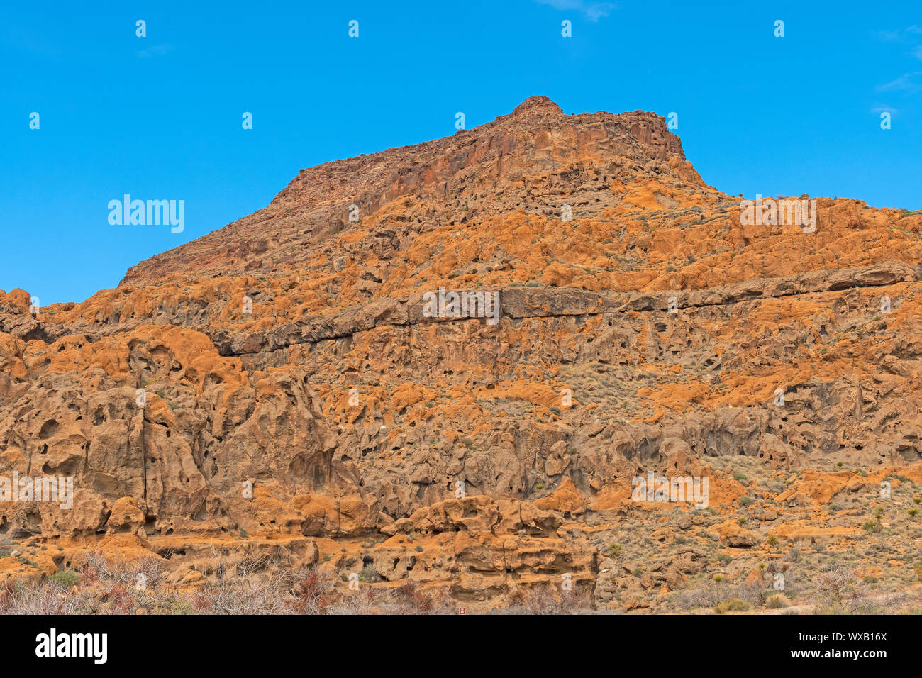 Colorful Cliffs of Volcanic Rock in the Desert in Majove National ...