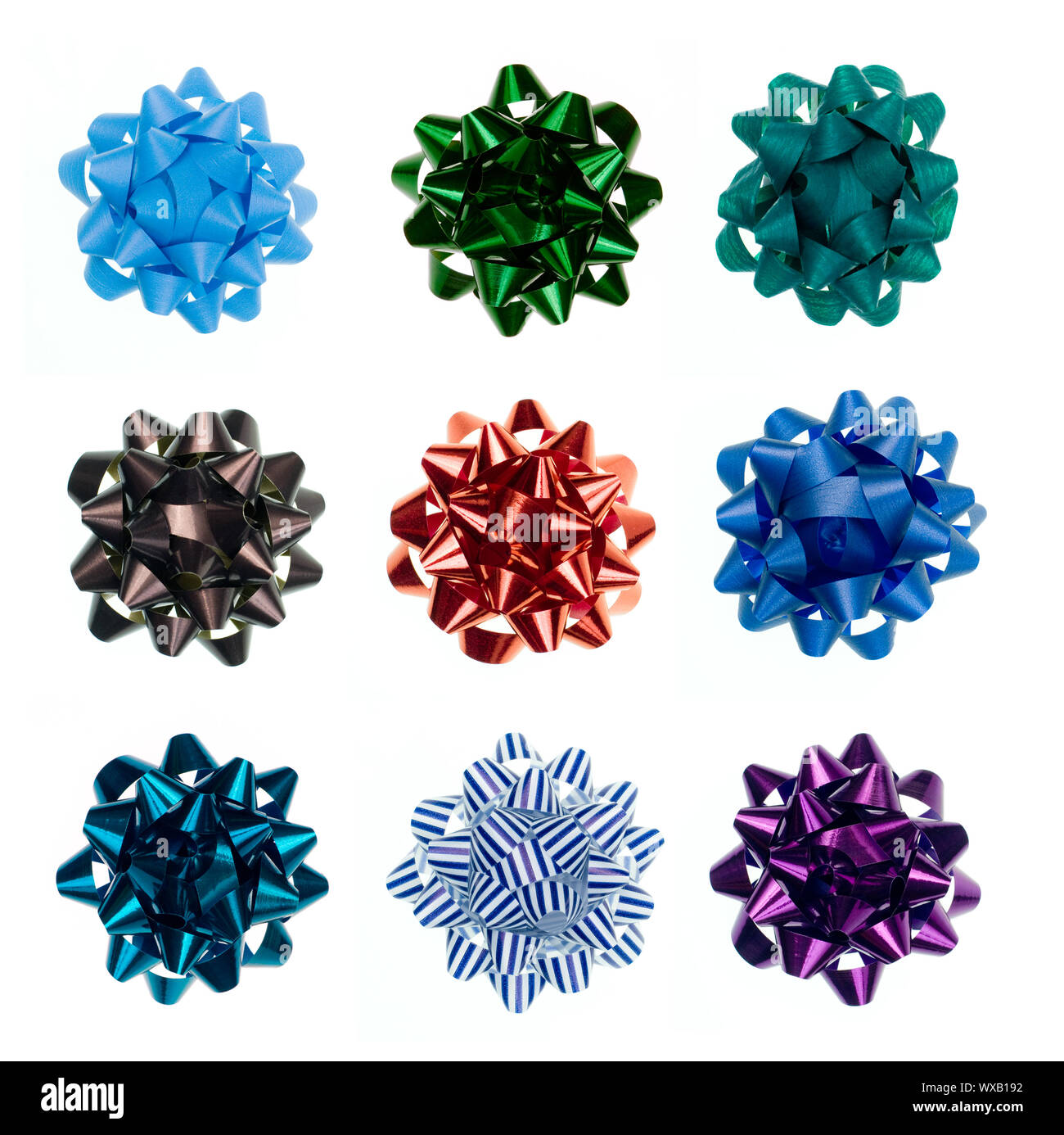 Gift bows collection isolated on white background Stock Photo - Alamy