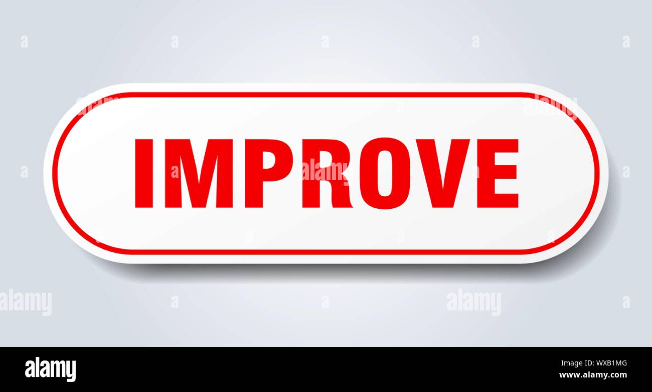 improve sign. improve rounded red sticker. improve Stock Vector Image ...