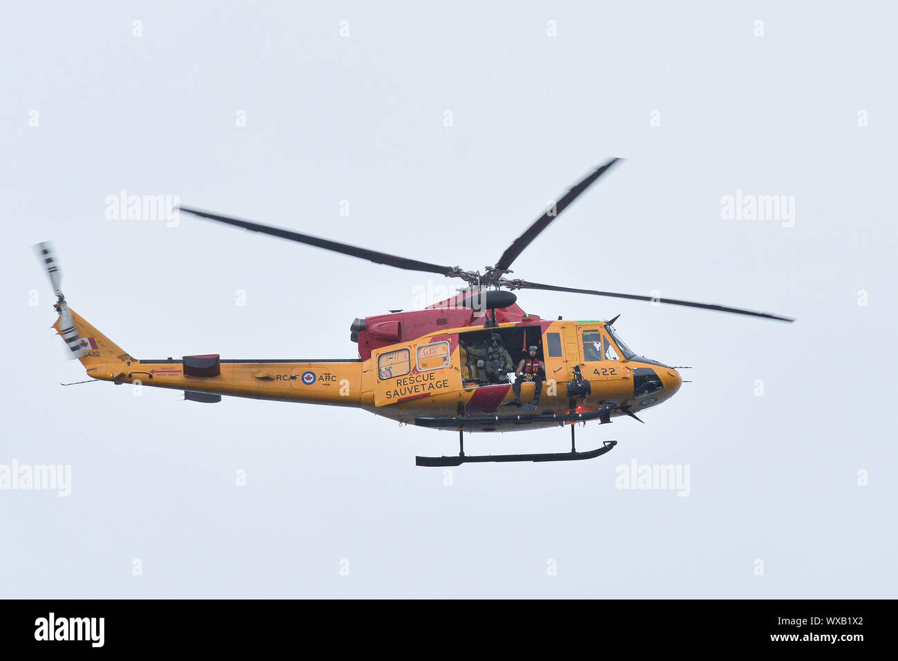 RCAF CH-146 Griffon in an air at the 70th annual Canadian International ...