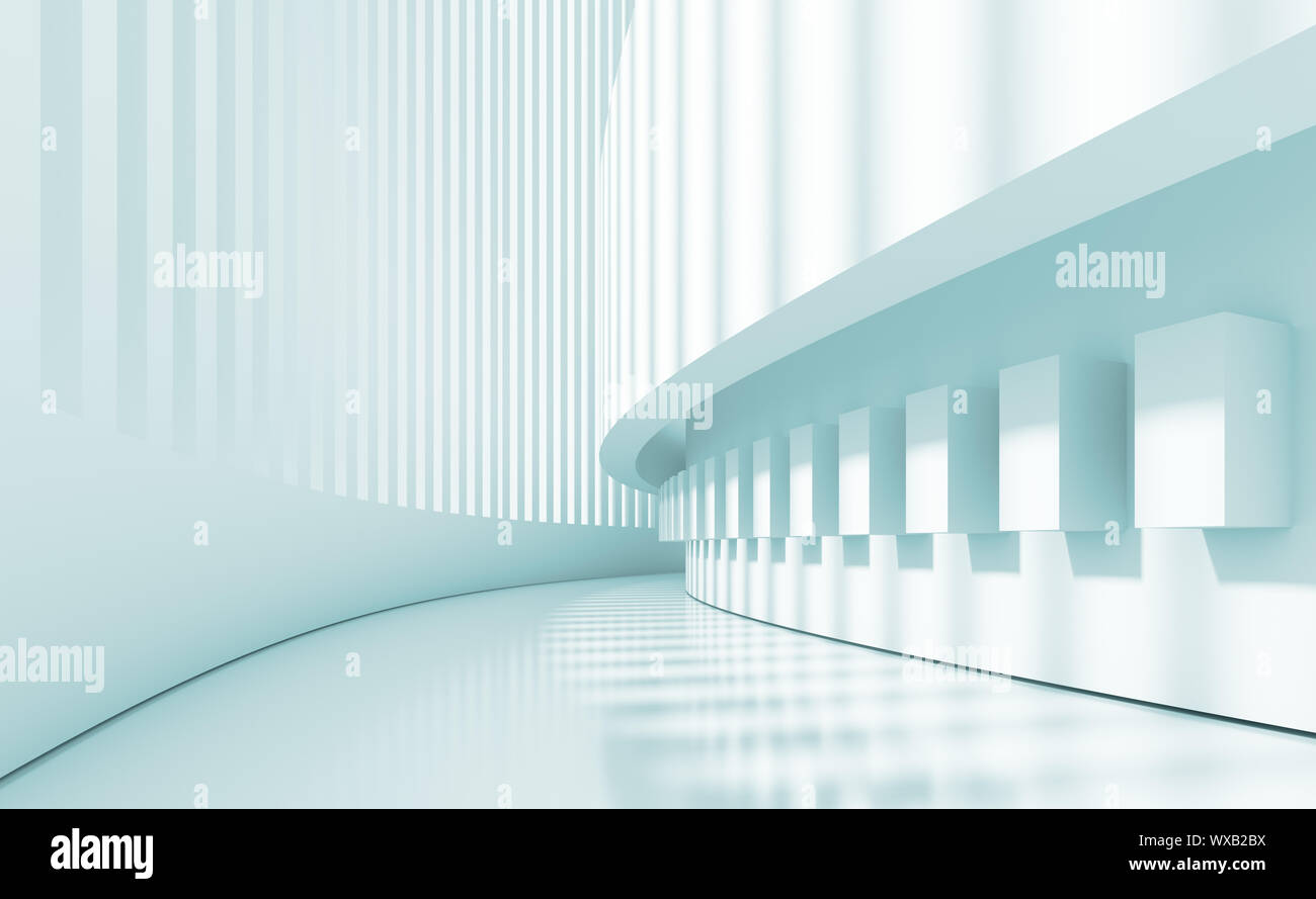 3d Illustration of Blue Abstract Architecture Background Stock Photo ...