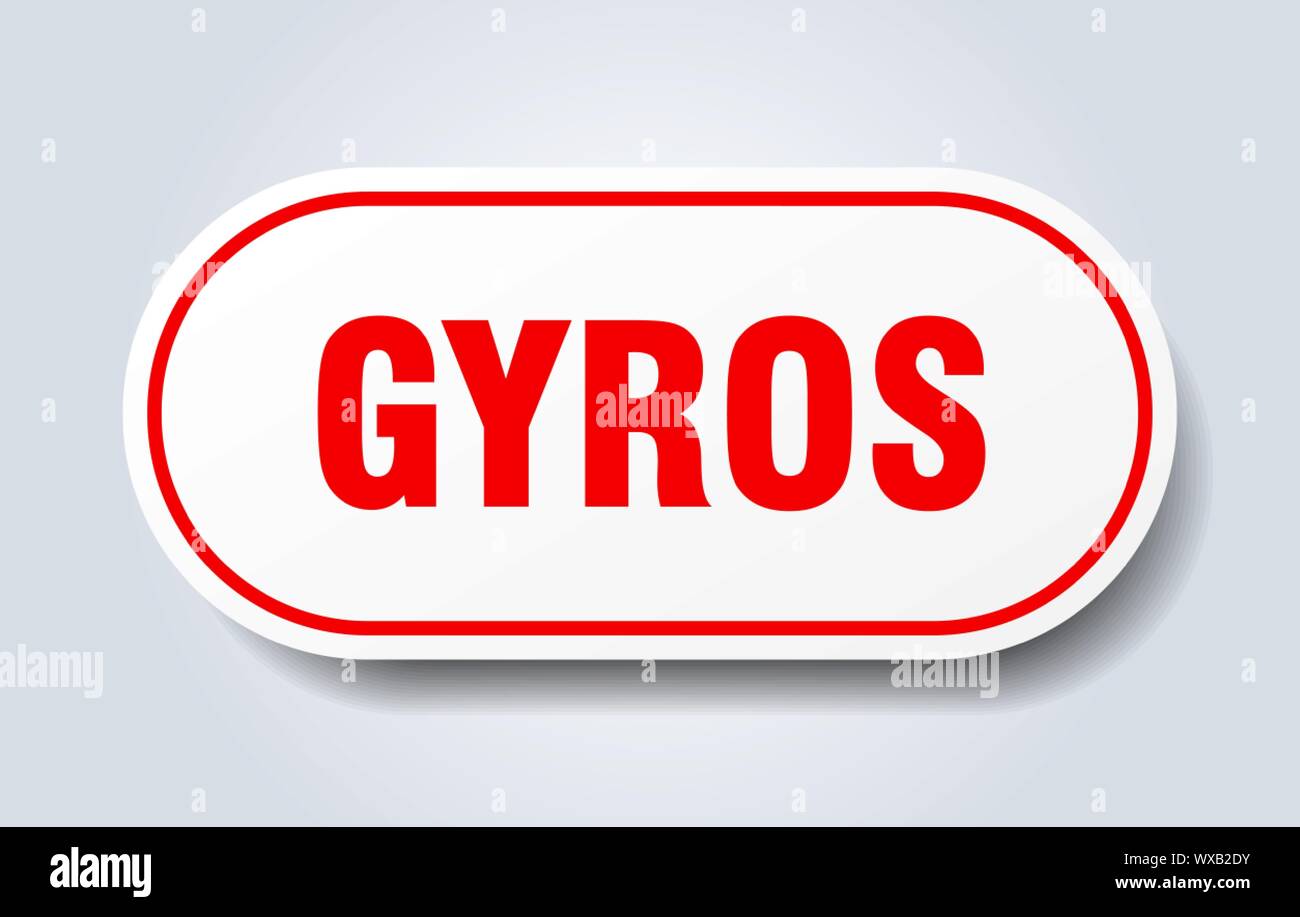 gyros sign. gyros rounded red sticker. gyros Stock Vector Image & Art ...