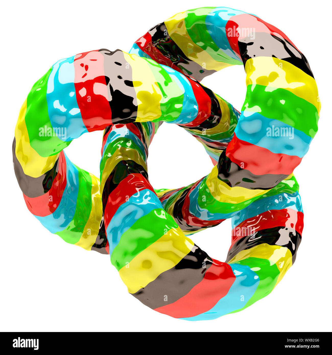 3d Illustration of Abstract Knot Isolated on White Stock Photo - Alamy