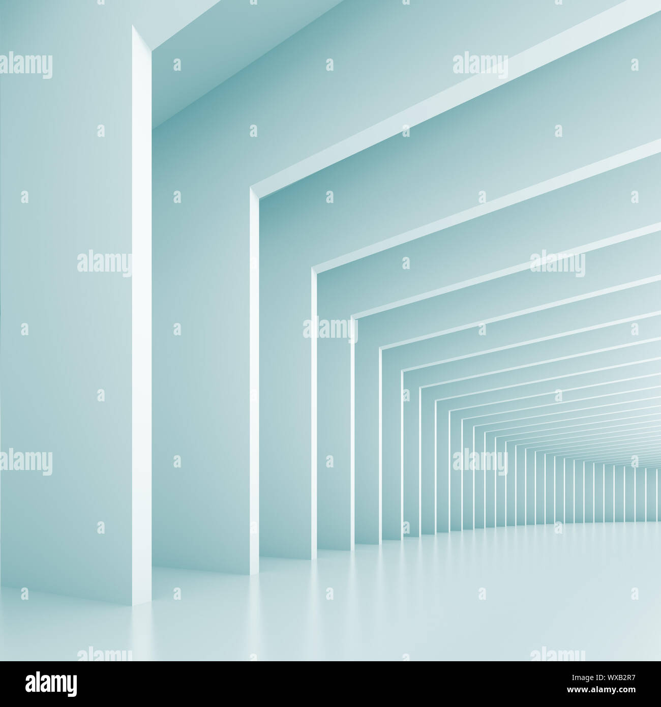 3d Illustration of Blue Abstract Architecture Background Stock Photo ...