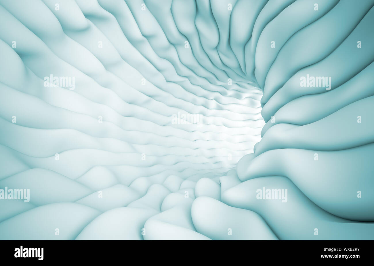 3d Illustration of Blue Abstract Tunnel Background Stock Photo - Alamy