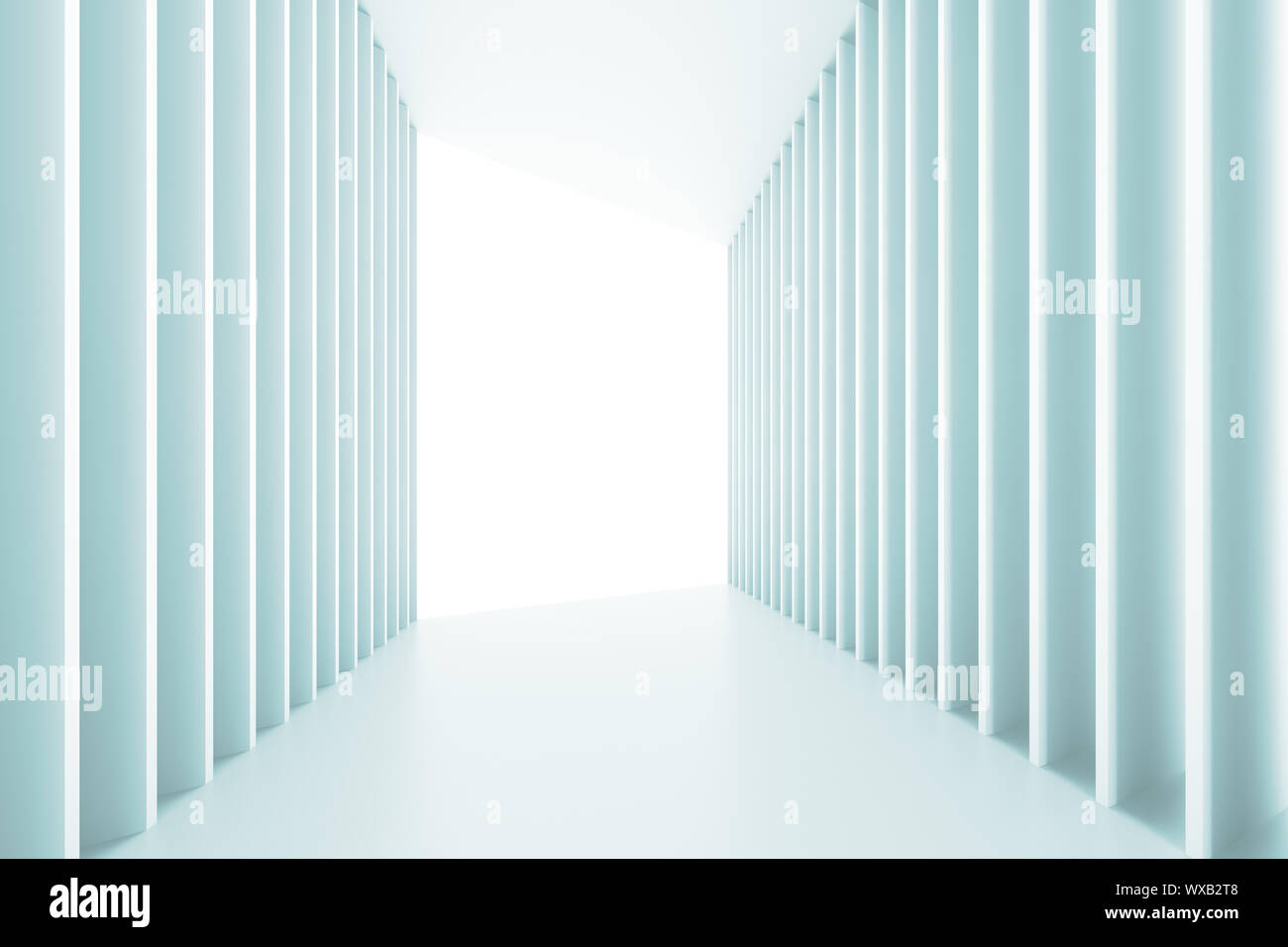 3d Illustration of Blue Abstract Architecture Background Stock Photo ...