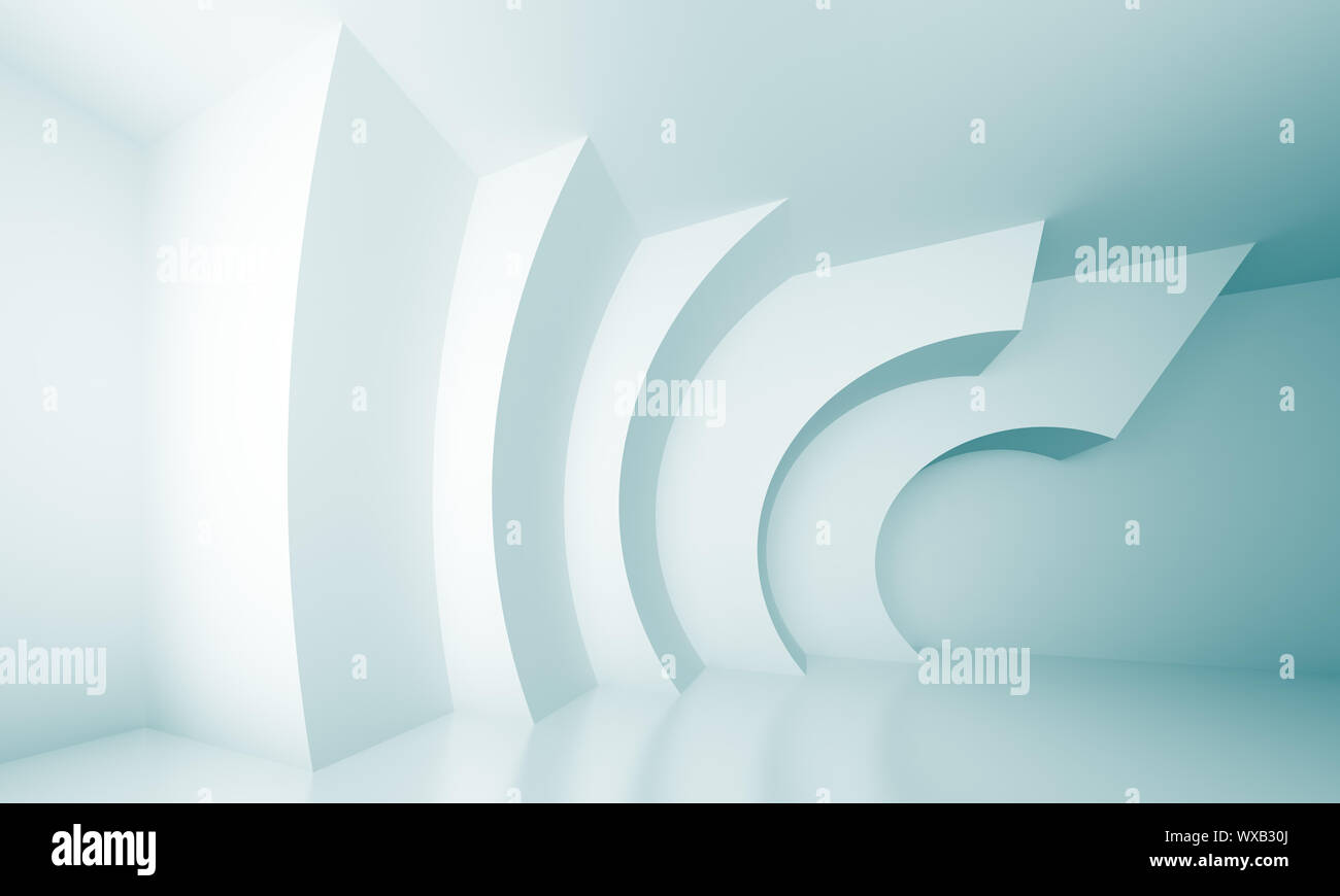 3d Illustration of Blue Abstract Architecture Background Stock Photo ...