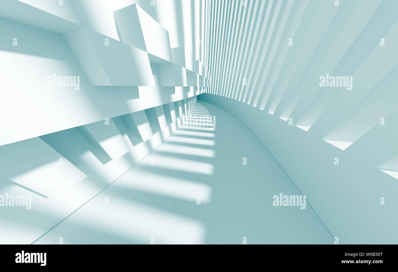 3d Illustration of Blue Abstract Architecture Background Stock Photo ...