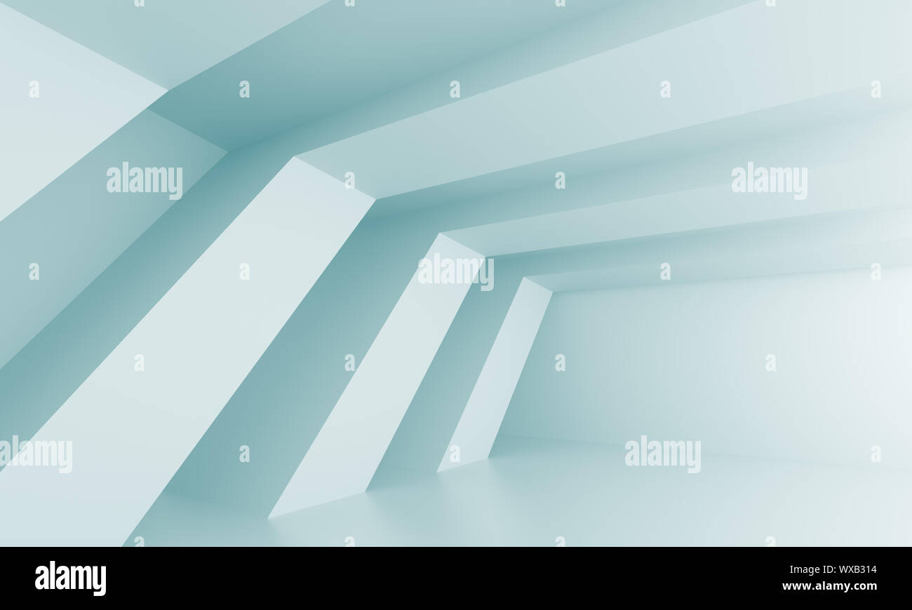 3d Illustration of Blue Abstract Architecture Background Stock Photo ...