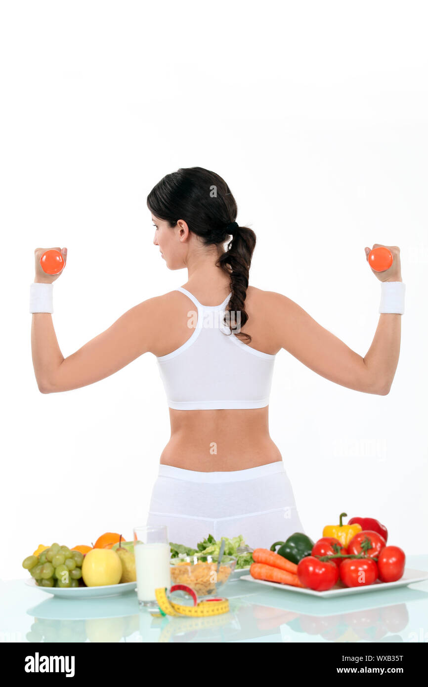 Woman living a healthy lifestyle Stock Photo - Alamy