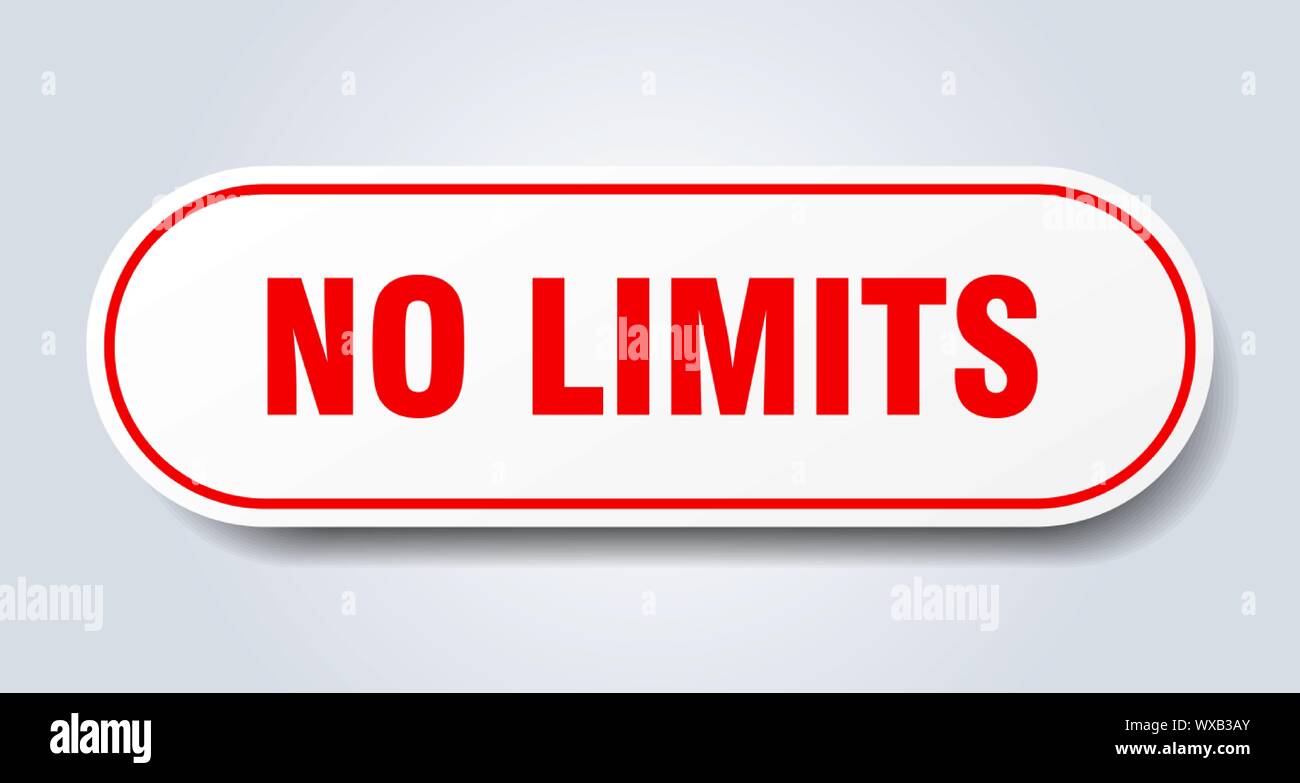 no limits sign. no limits rounded red sticker. no limits Stock Vector ...