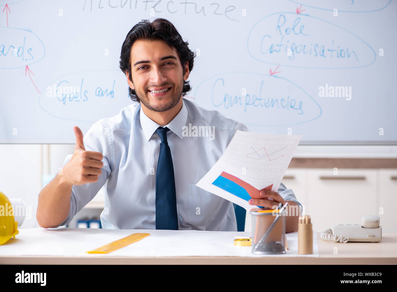 Draftsman man drawing board hi-res stock photography and images - Alamy