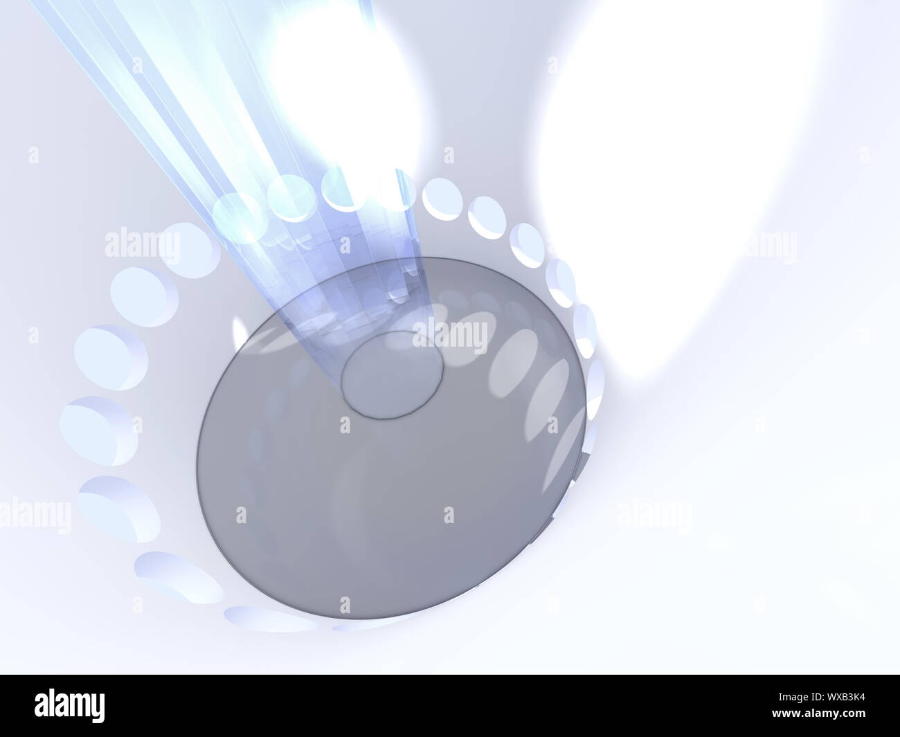 Futuristic modern round indoor with glass and round windows Stock Photo ...