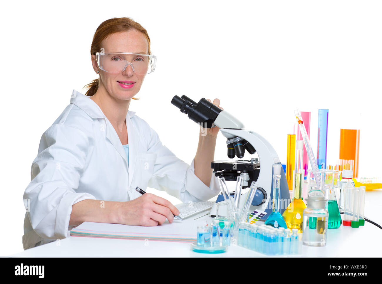 chemical laboratory scientist woman working portrait at work Stock ...