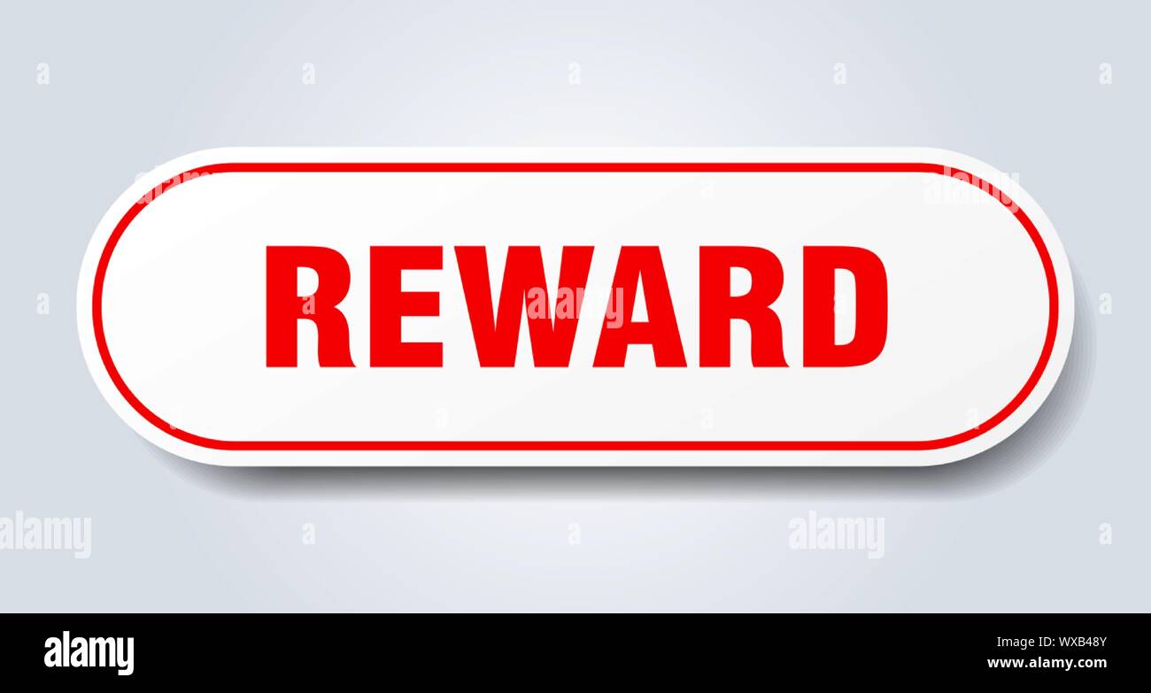 reward sign. reward rounded red sticker. reward Stock Vector Image ...