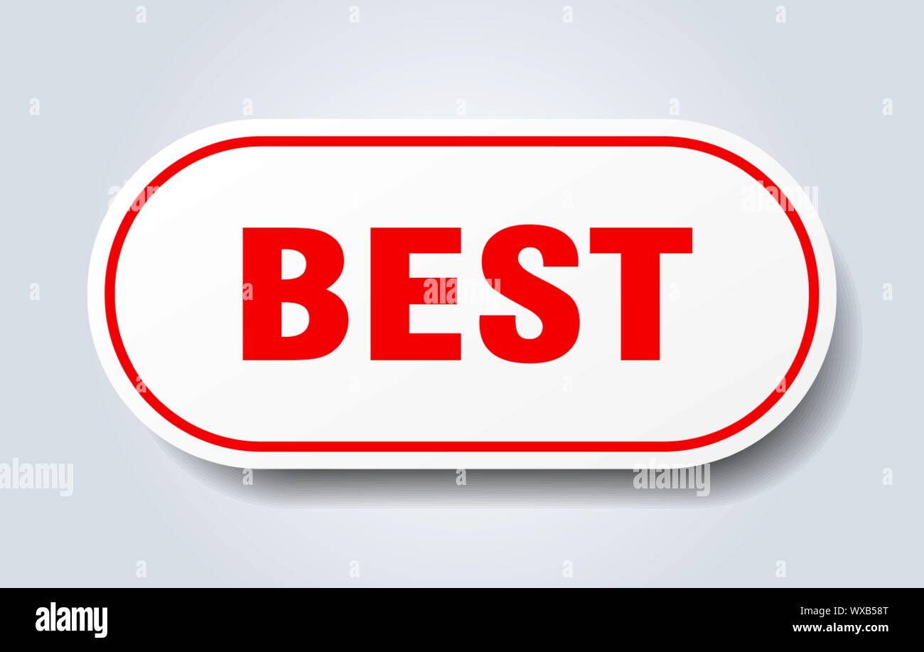 best sign. best rounded red sticker. best Stock Vector Image & Art - Alamy