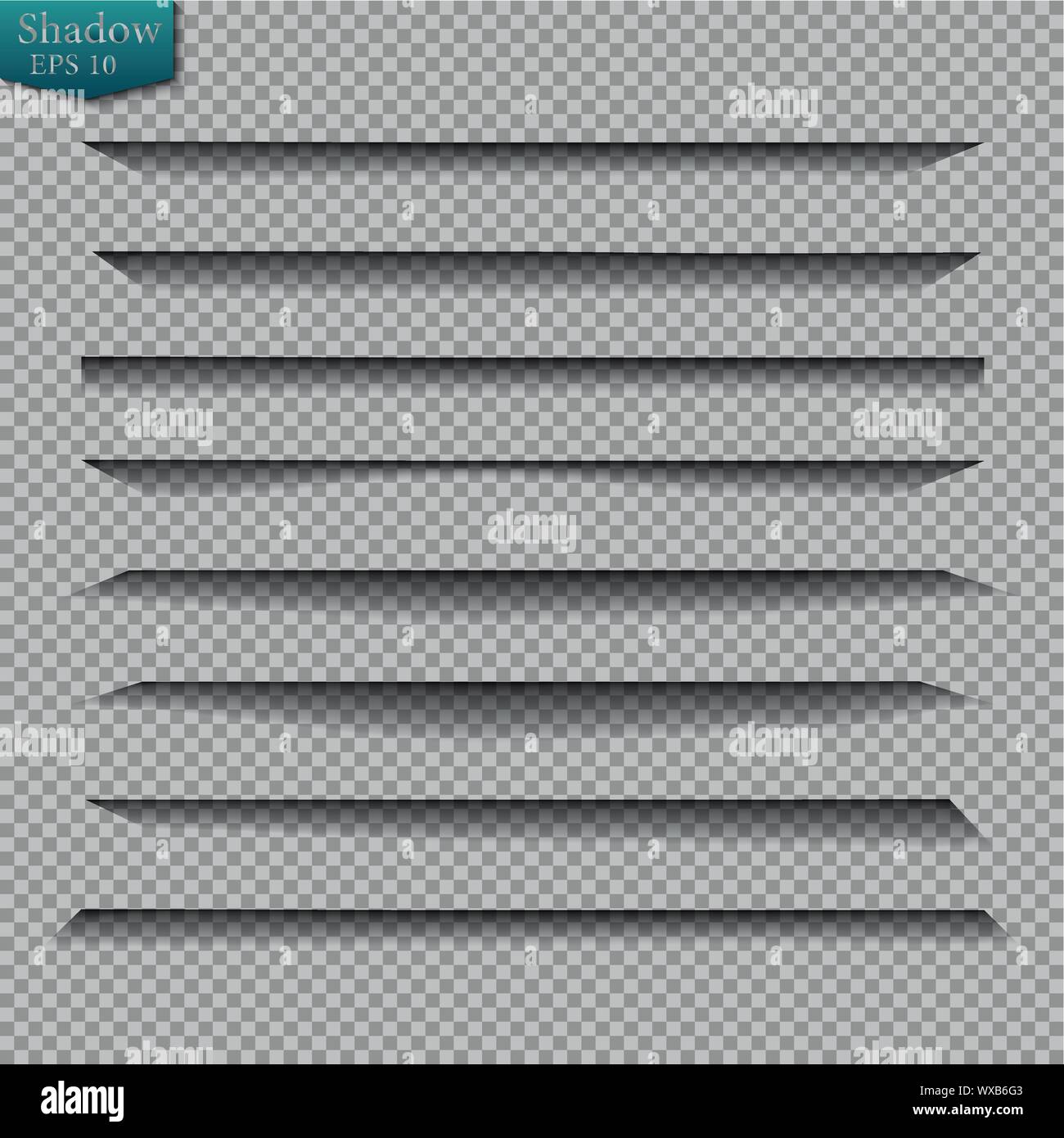 Page divider with transparent shadows isolated. Pages separation vector ...