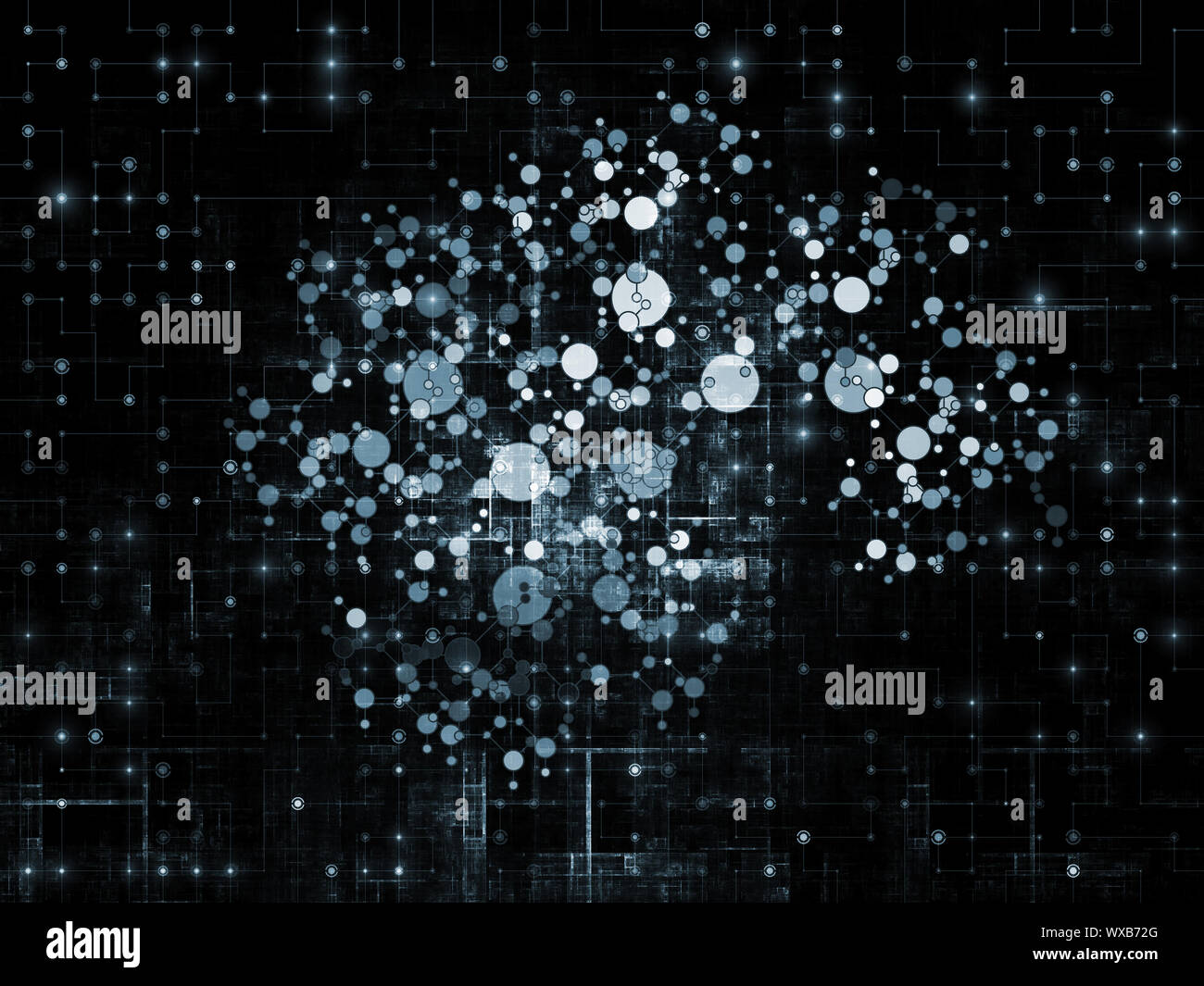 Composition of complex network texture and industrial design elements ...