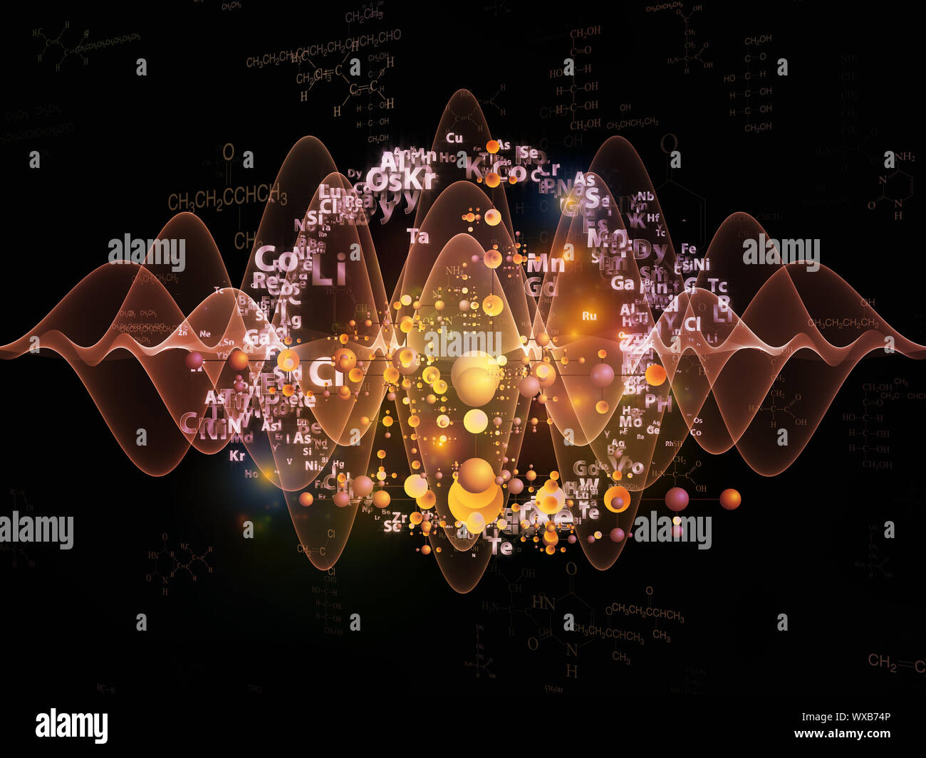 Background composition of chemistry related design elements to ...