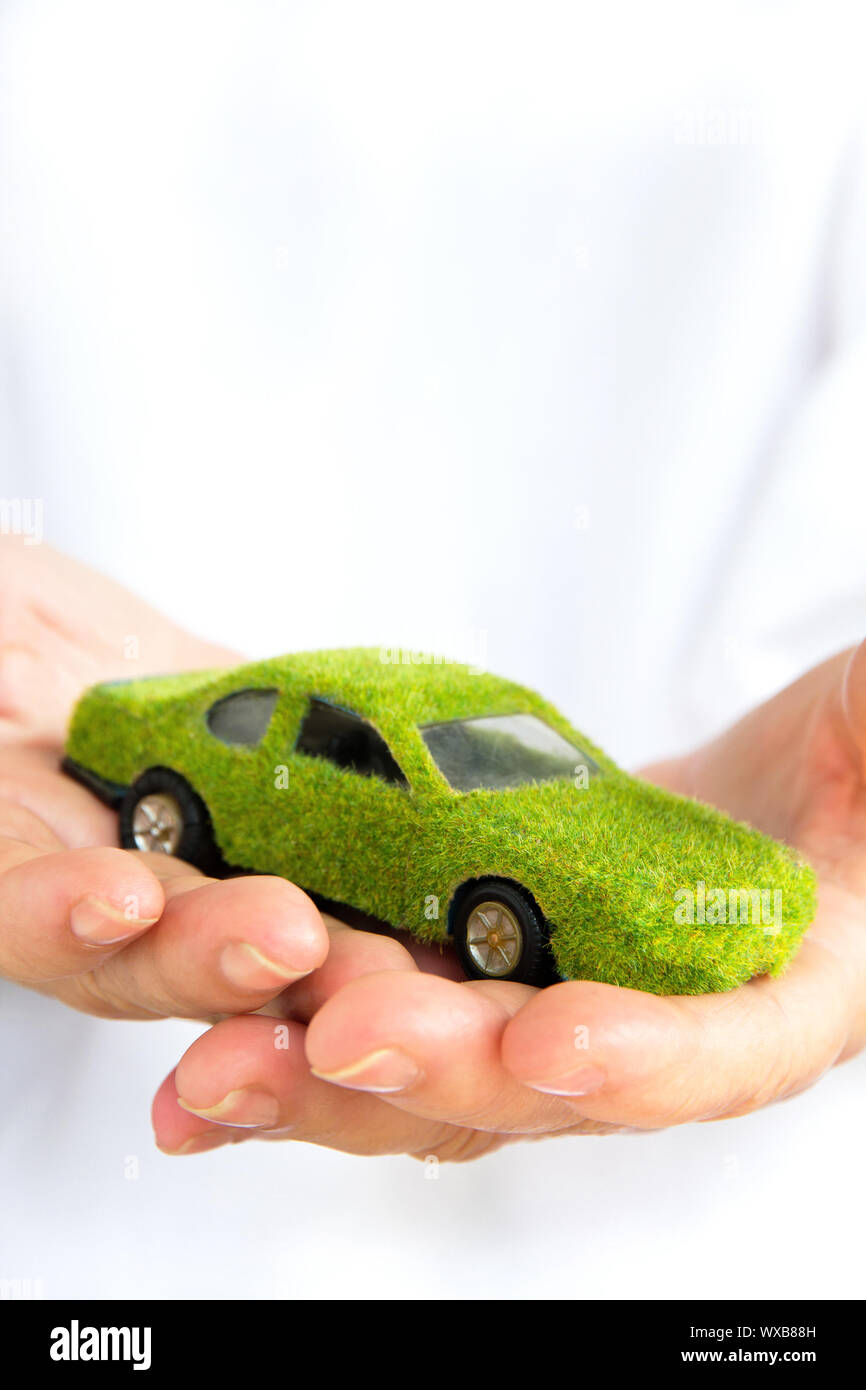 Eco car icon concept Stock Photo - Alamy