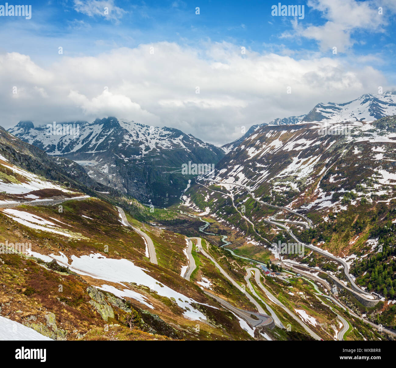 Alpine mountain road, Grimsel Pass, Switzerland Stock Photo - Alamy