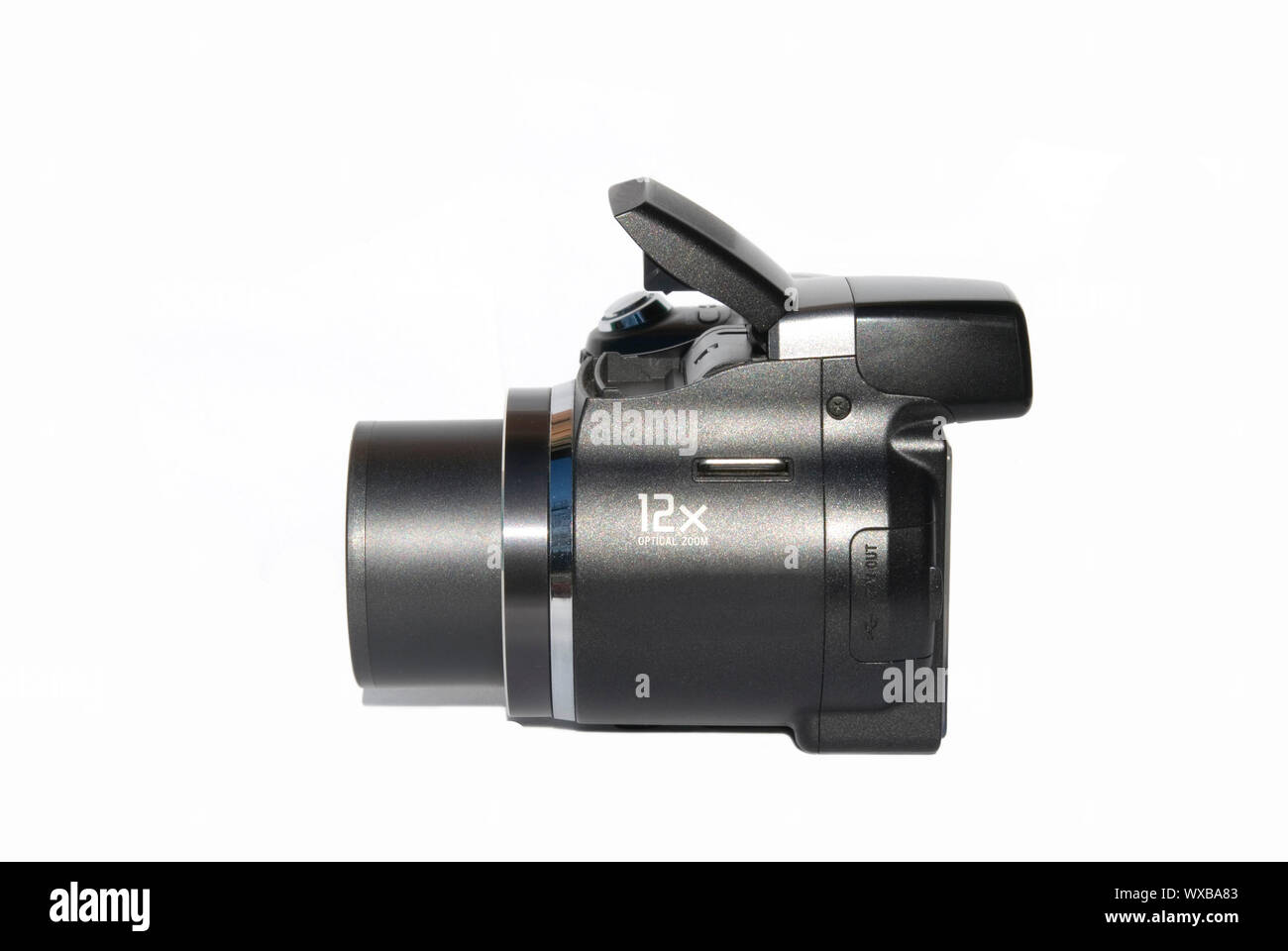 Digital photo camera on white background Stock Photo - Alamy