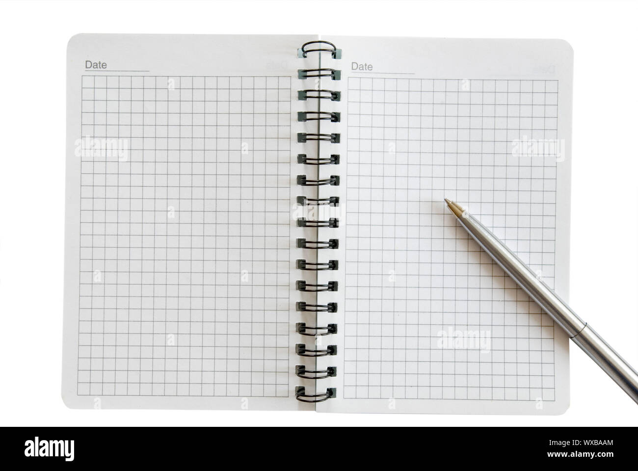 The notebook with the handle lays on a white background Stock Photo - Alamy