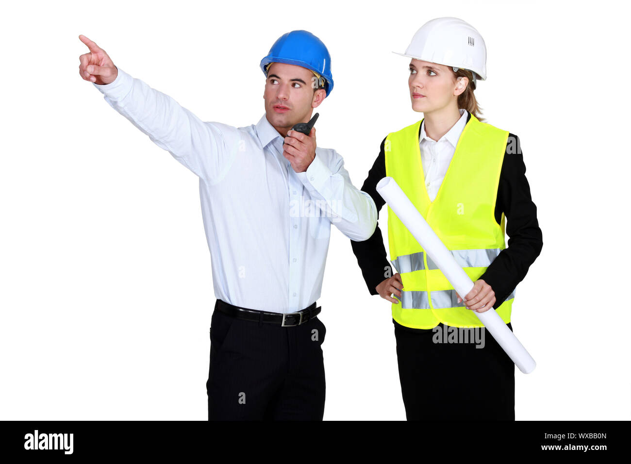 Engineers on a construction site Stock Photo - Alamy