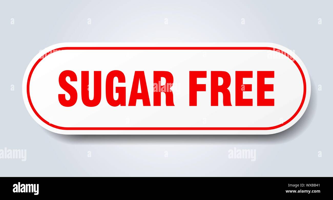 sugar free sign. sugar free rounded red sticker. sugar free Stock ...