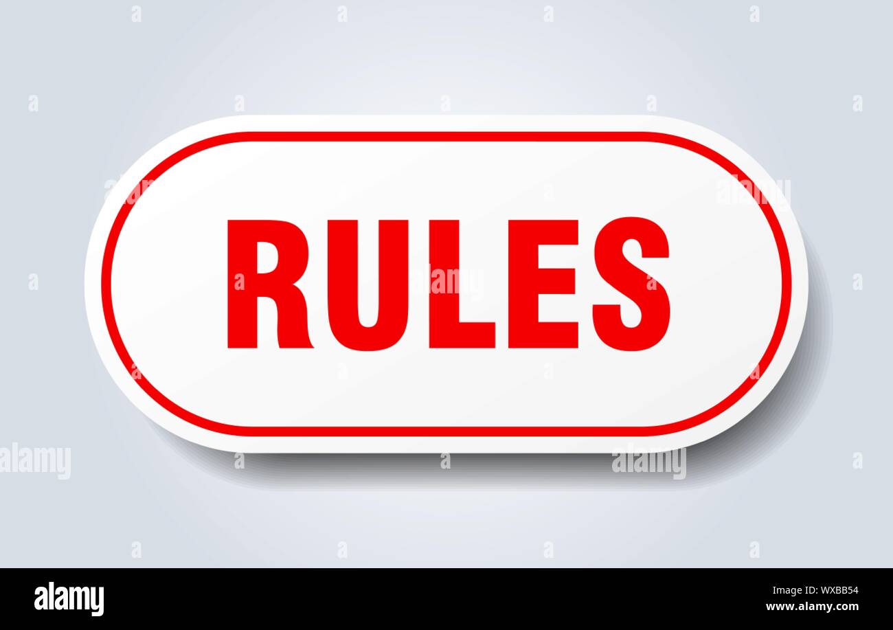 rules sign. rules rounded red sticker. rules Stock Vector Image & Art ...