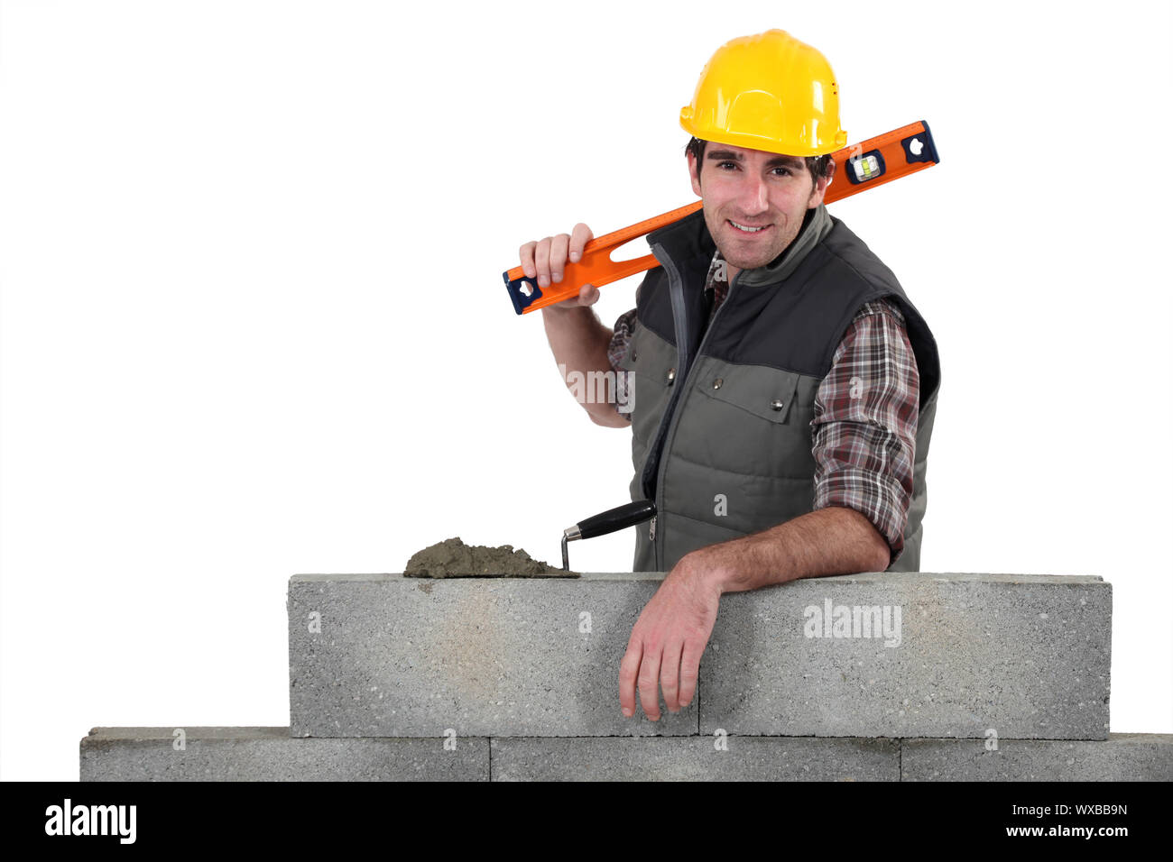 Building a wall Stock Photo - Alamy