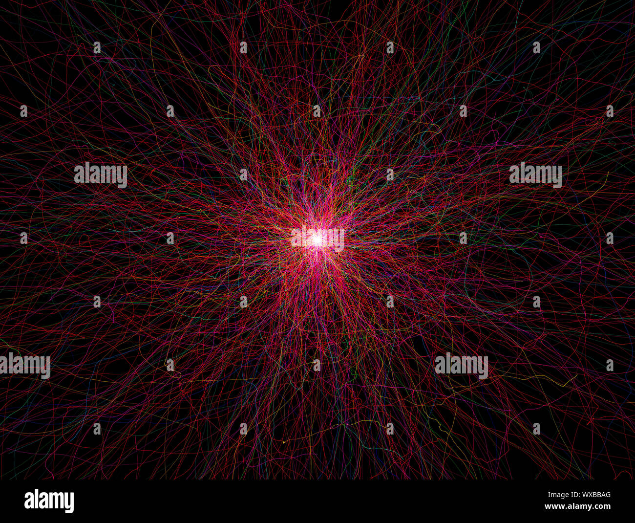 colorful steel structures in the night sky Stock Photo - Alamy