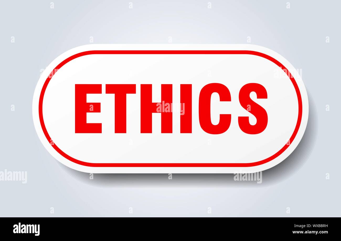 ethics sign. ethics rounded red sticker. ethics Stock Vector Image ...
